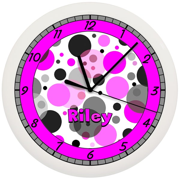 Polka Dot Clock - Etsy