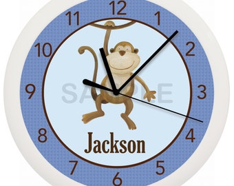 Monkey Wall Clock | Etsy