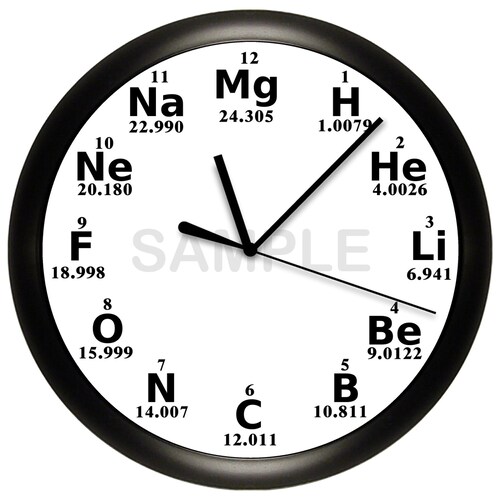 Periodic Table of Elements Clock | Etsy