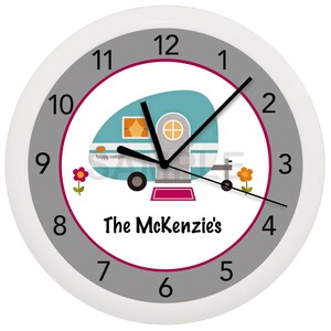 Happy Camper Camping Wall Clock 10 Diameter Personalized - Etsy
