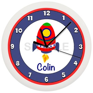 Space Ship Rocket Personalized Wall Clock - Etsy