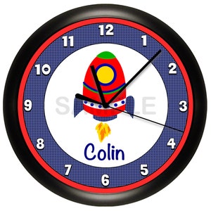 Space Ship Rocket Personalized Wall Clock - Etsy