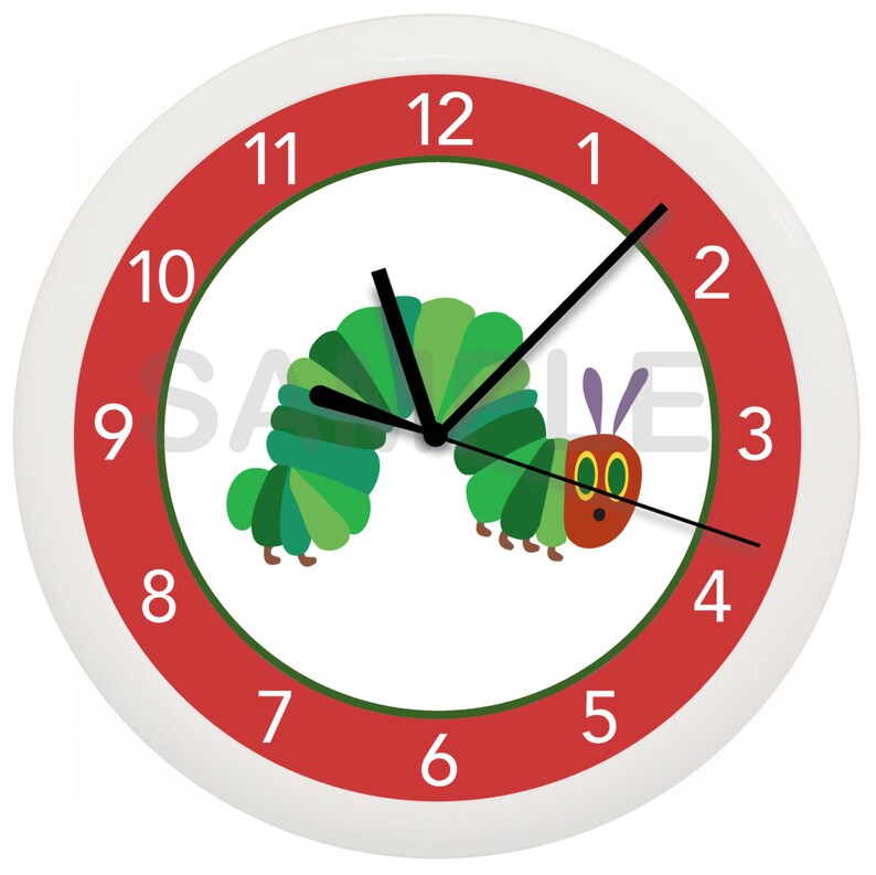 Hungry Caterpillar Nursery PERSONALIZED Wall Clock - Etsy