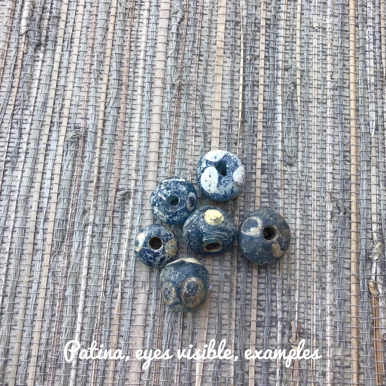 Medieval Early Islamic-period Blue Glass Evil Eye Beads, Pricing Varies ...