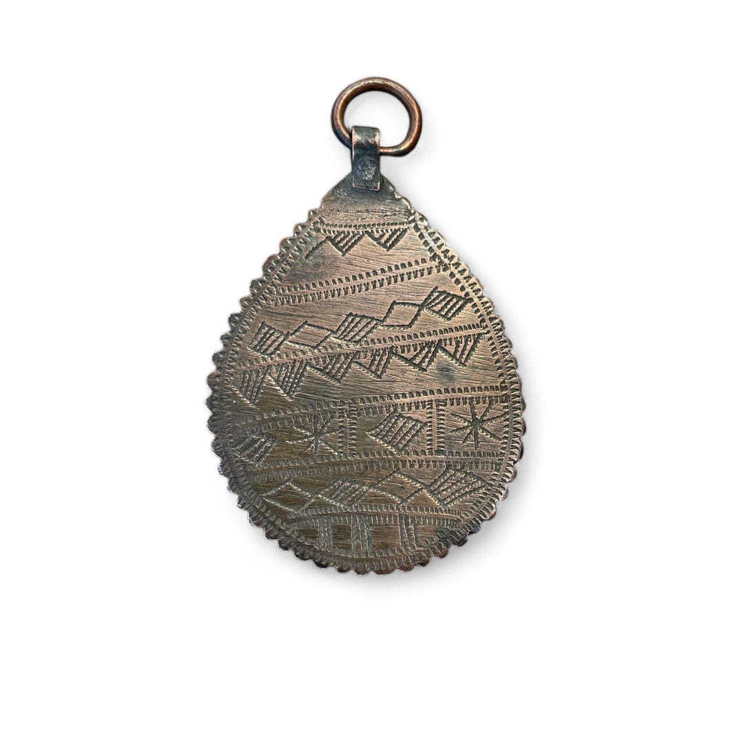 Hand Etched Islamic Teardrop Amulet From the Middle East Rita Okrent ...