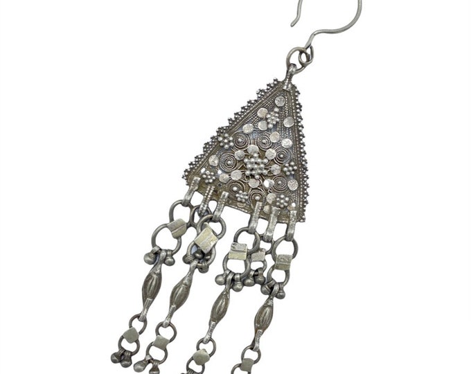 Triangular Bedouin Silver Headdress Ornament With Dangles, Yemen Rita ...