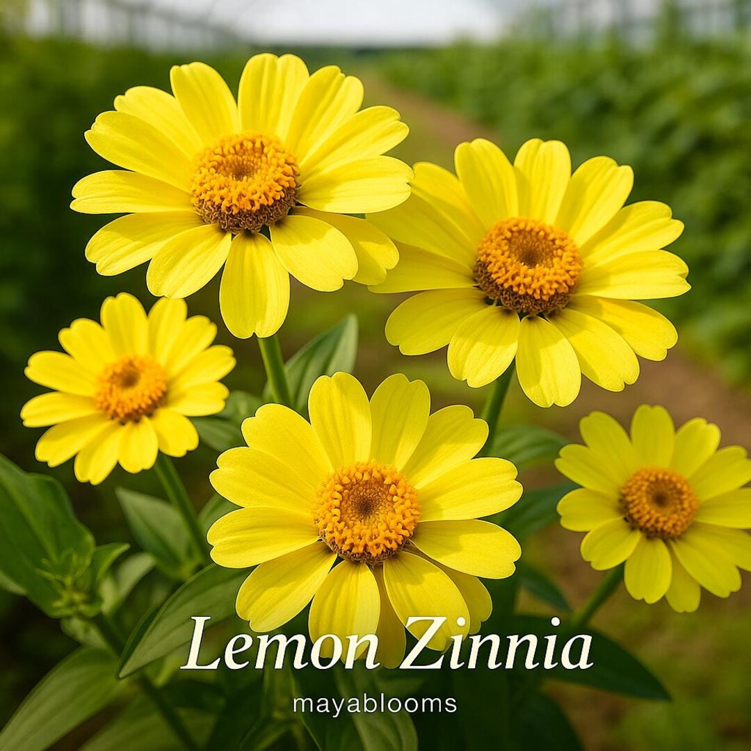 Profusion Lemon Zinnia Seeds: Bright Yellow Blooms for Easy Planting - Etsy