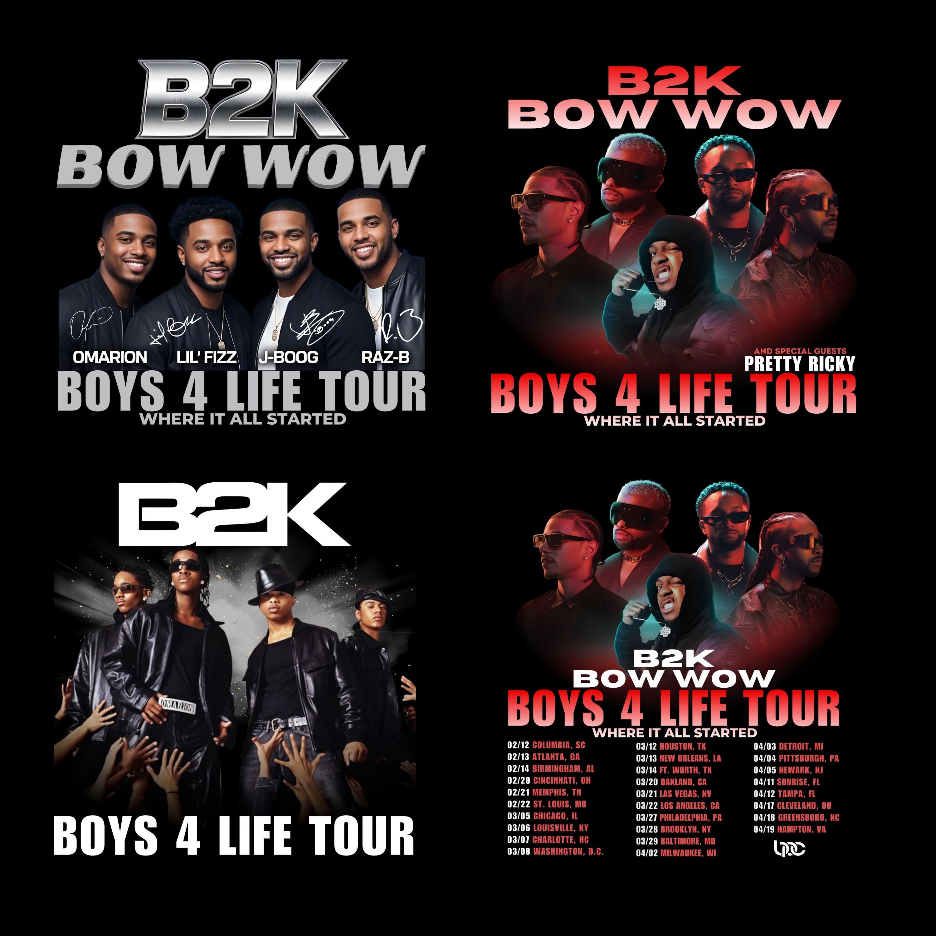 B2K Bow Wow Boys4life Tour PNG Bundle, T-shirt Design (digital Download ...