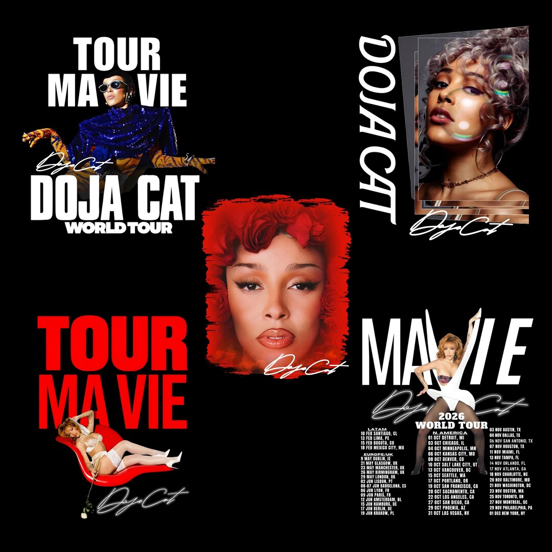 Doja Cat Tour T-shirt PNG Bundle, Hip-hop Rap (digital Download) - Etsy ...