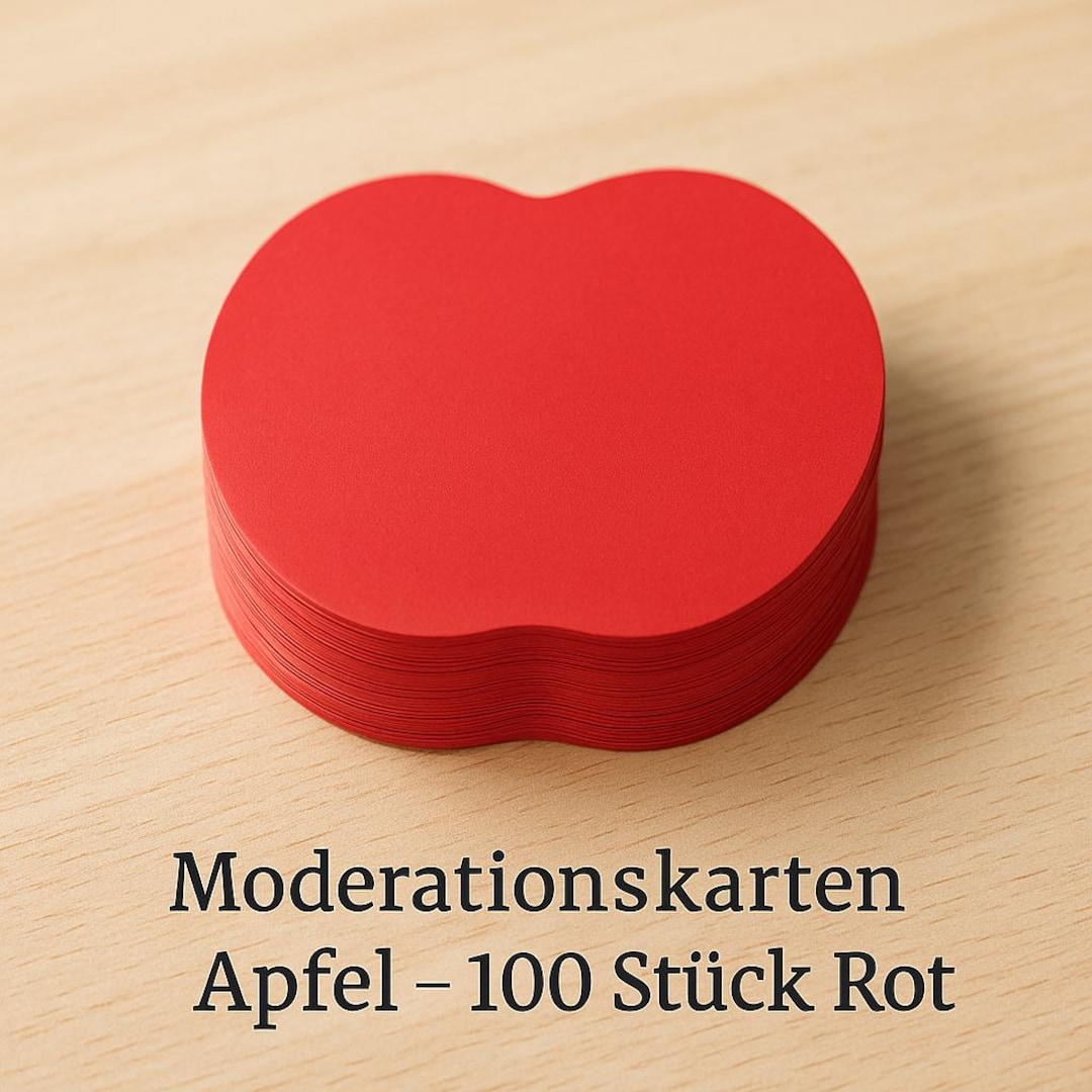 Apple-themed Flashcards – 100 Pieces, Red | Flashcards & Visualization ...