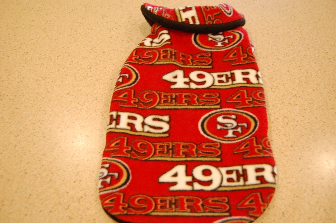 Fleece Dog Coat Made With San Francisco 49er Original All-over Design ...