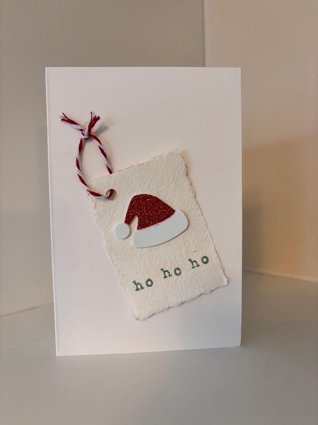 Handmade 3D Santa Hat Christmas Card: Blank Inside - Etsy