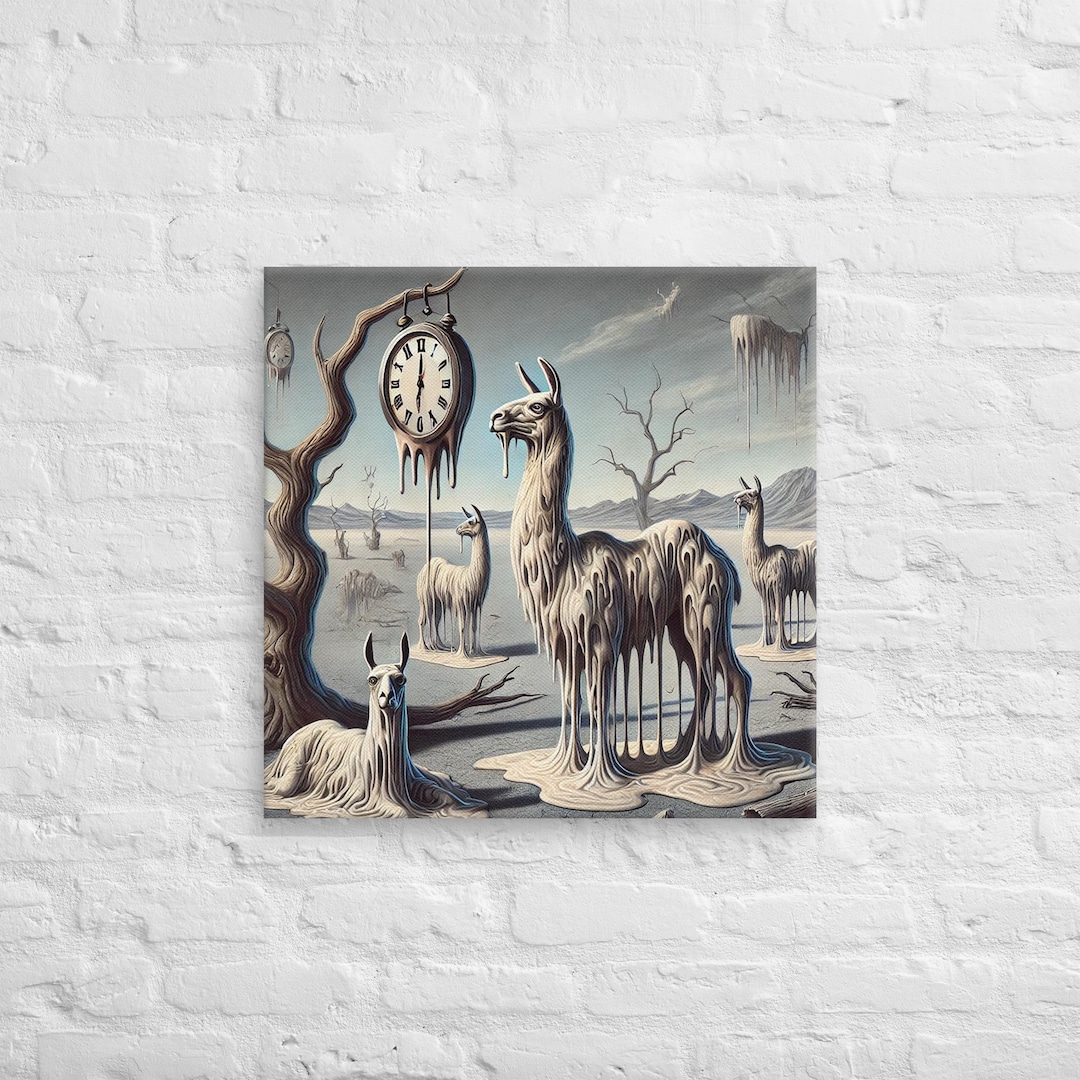 Dali Llama – Surreal Llama Art Parody Canvas - Etsy