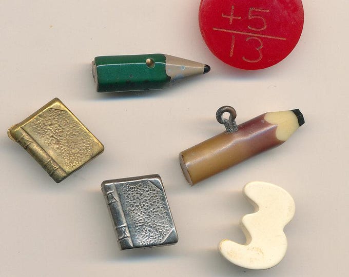 Vintage Realistic Casein and Plastic Buttons- School Theme Teacher's ...