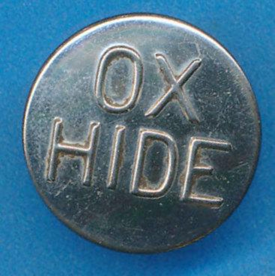 Antique Work Clothes Overall Wobble Shank Button -verbal OX HIDE White ...