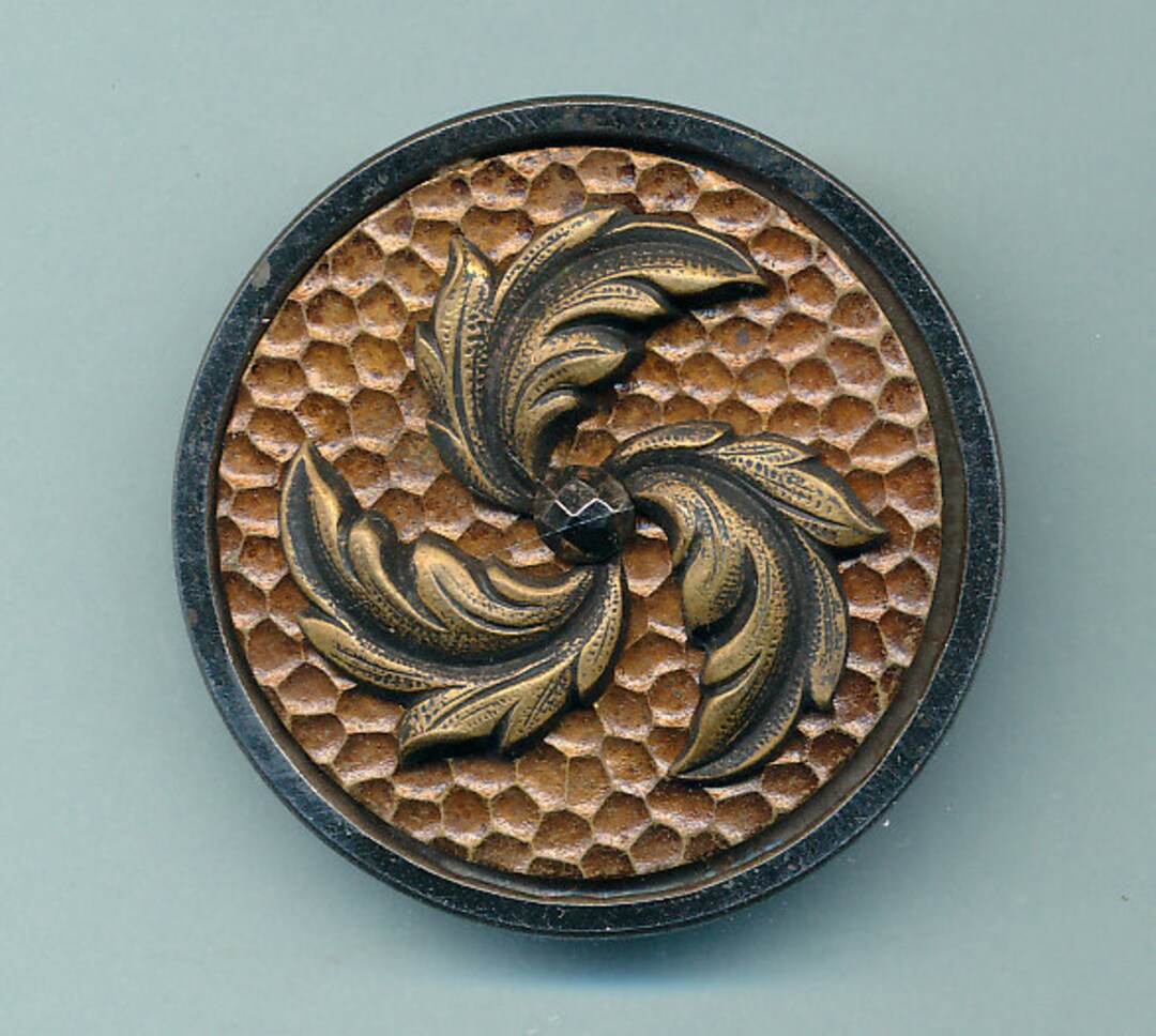 Antique Victorian Steel Cup Button Triad Pattern MINT Condition 1-3/8 ...