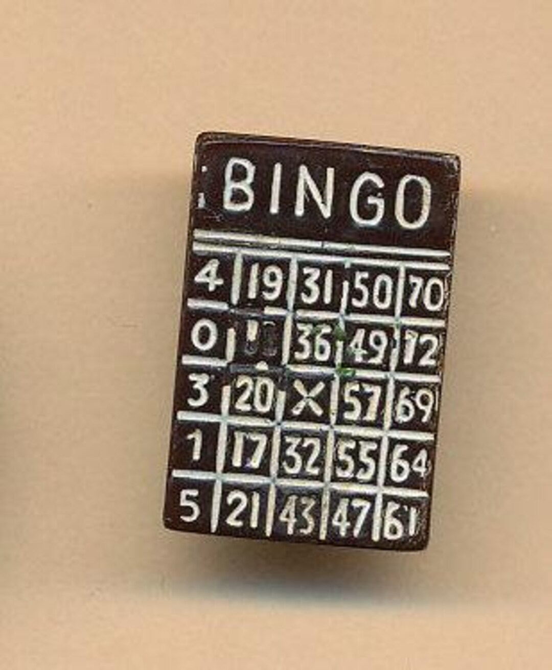 Antique Brown Bakelite Bingo Button- 1930's - Etsy