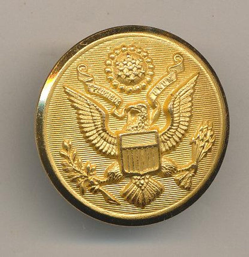 Antique Vintage 24 Army Uniform Buttons- New Old Stock US Coat Buttons ...
