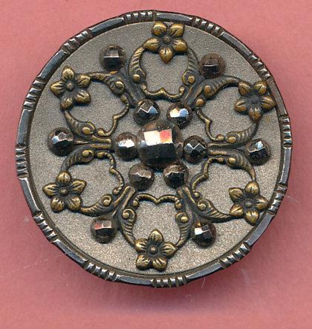 Antique Victorian Steel Cup Button With Central Cut Steel Design MINT ...
