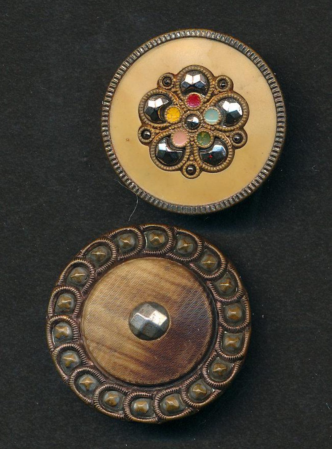 Antique Victorian Celluloid Buttons Lot of 2 ca. 1890's - Etsy 日本