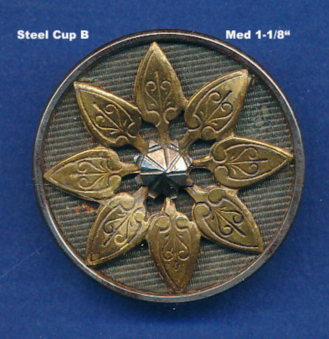 Antique Victorian Steel Cup Button B Medium 1-1/8+" Ca. 1880's - Etsy