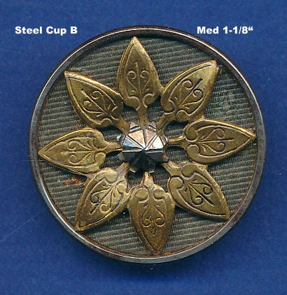 Antique Victorian Steel Cup Button B Medium 1-1/8 Ca. 1880's - Etsy