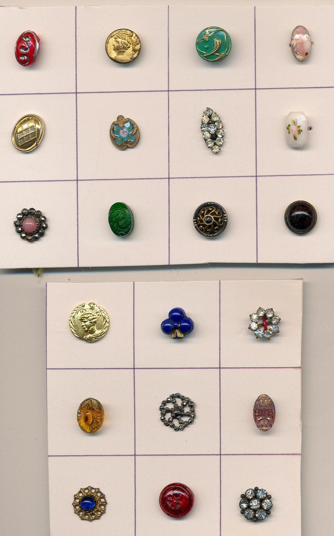 Antique Victorian Tiny Buttons 1 Lot of 21 Various Materials Ca. 1880's ...