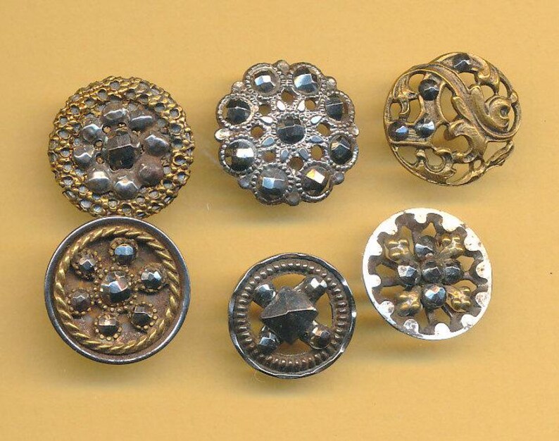 Small Antique Brass With Steel Buttons Lot of 6 1890's Size 5/8" - Etsy