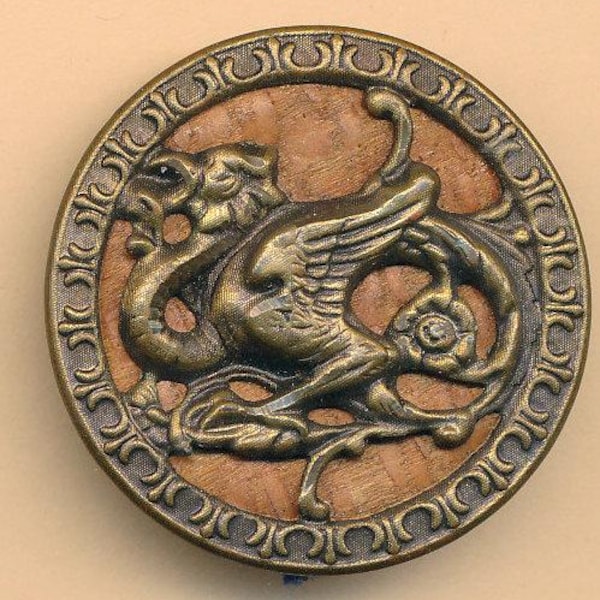 Antique Dragon Button - Etsy