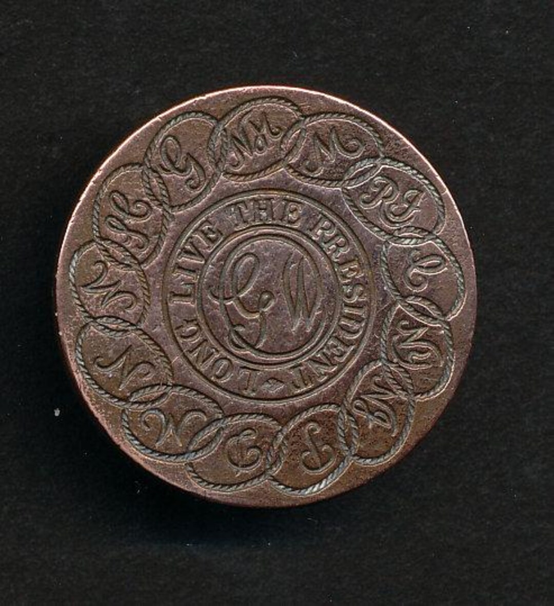 George Washington Inaugural Button REPRODUCTION of the Linked States ...