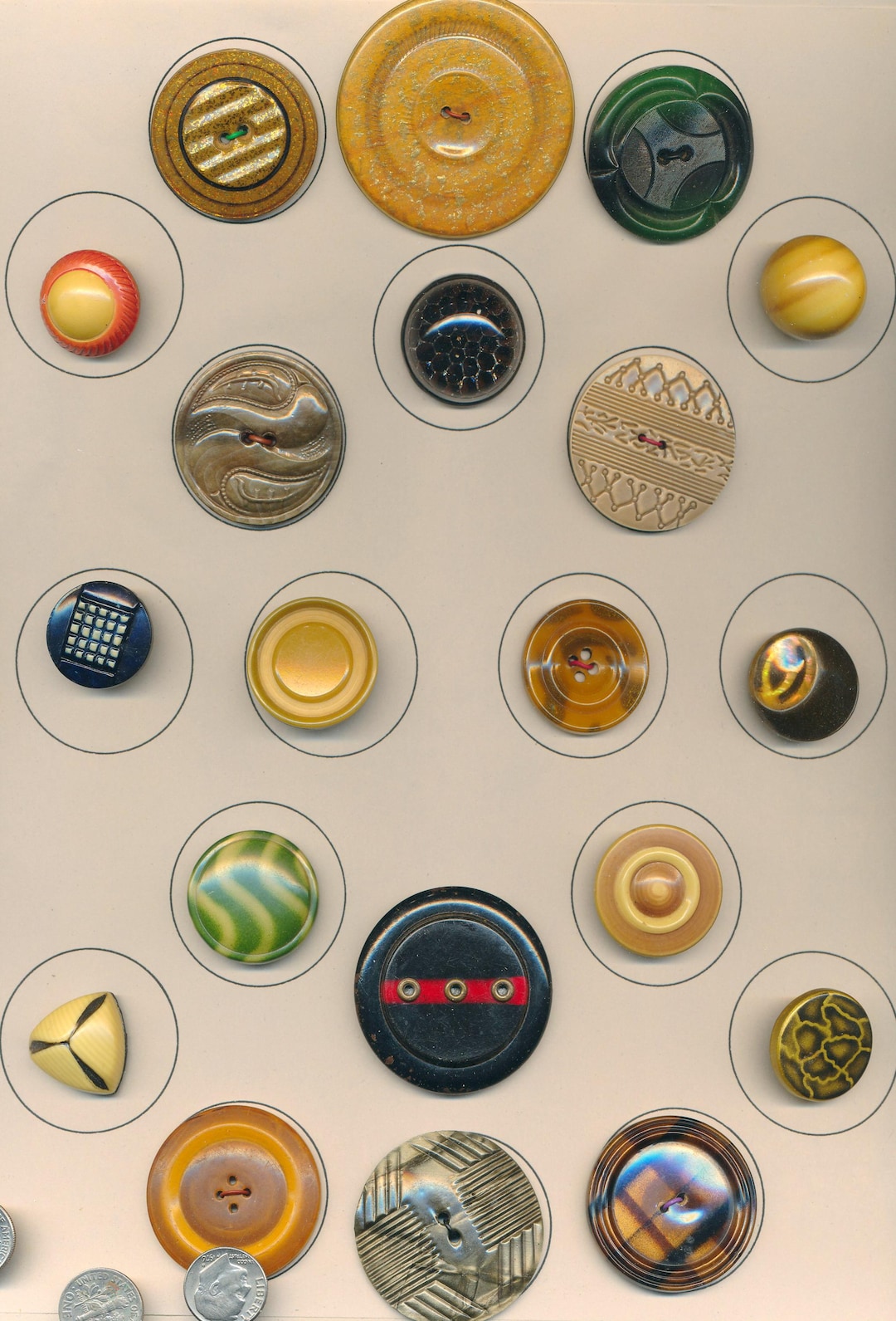 Antique Vintage Celluloid Buttons Card Lot of 20 Ca. 1930's 40's - Etsy