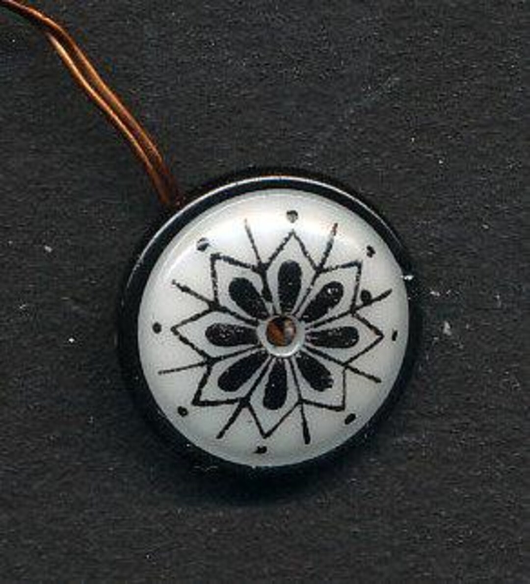 Antique China Button black and White Whistle Great Pattern Ca. 18701890 ...