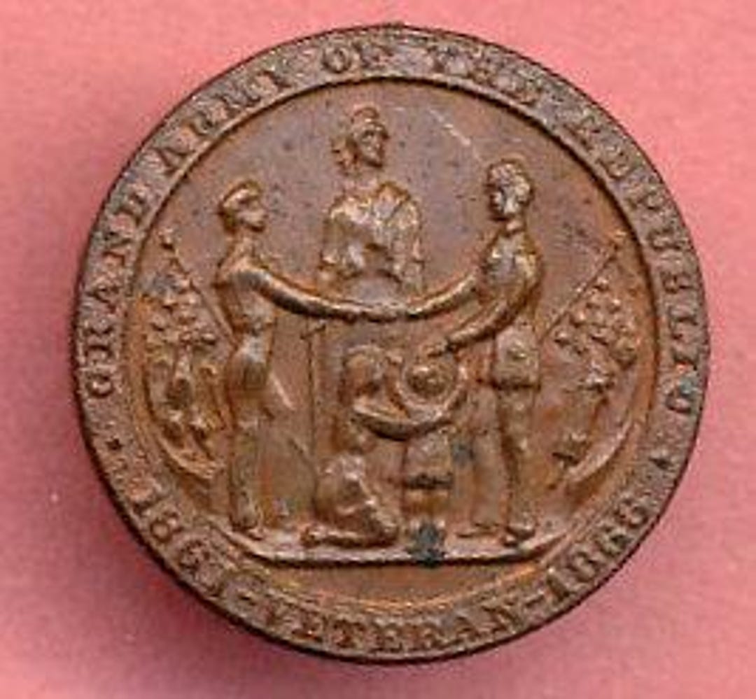 Antique Stud Cuff Button Lapel Pin - GAR Grand Army of the Republic ...