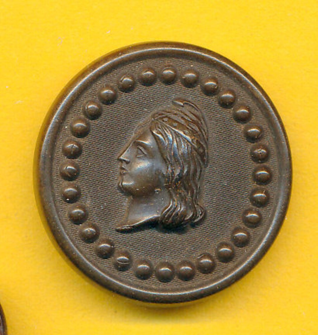 Antique Goodyear Rubber Button - Miss Liberty Ca. 1890's Medium - Etsy