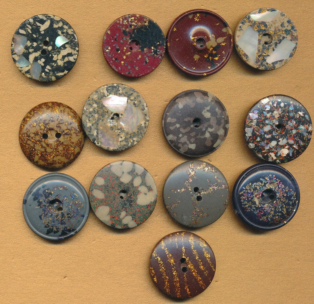 Antique Composition Buttons Lot 1 13 Baker's Dozen - Etsy