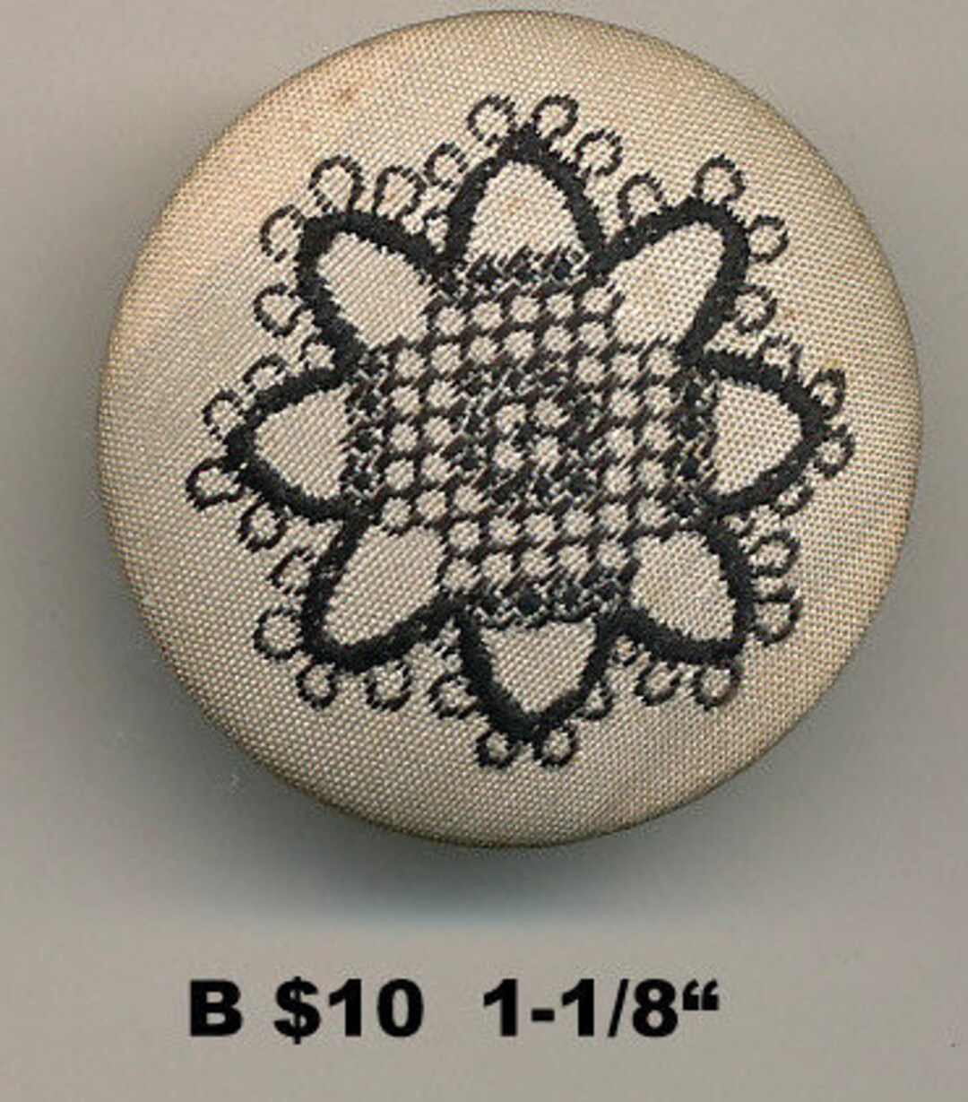 Antique Vintage Fabric Button Embroidered Flower Design #B Ca. 1900 - Etsy
