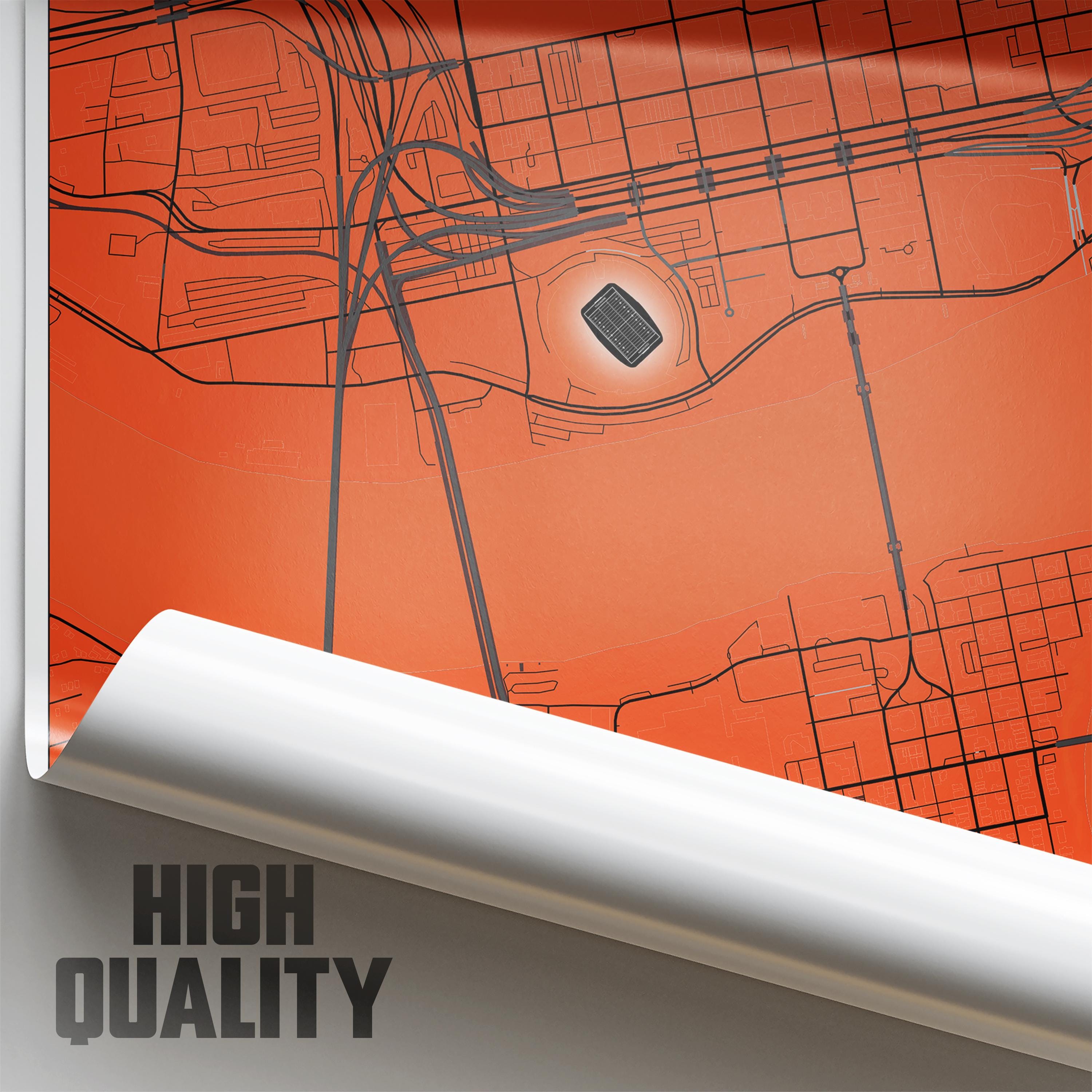Paycor Stadium Map Poster: Digital Football Trending Art for Fans and ...