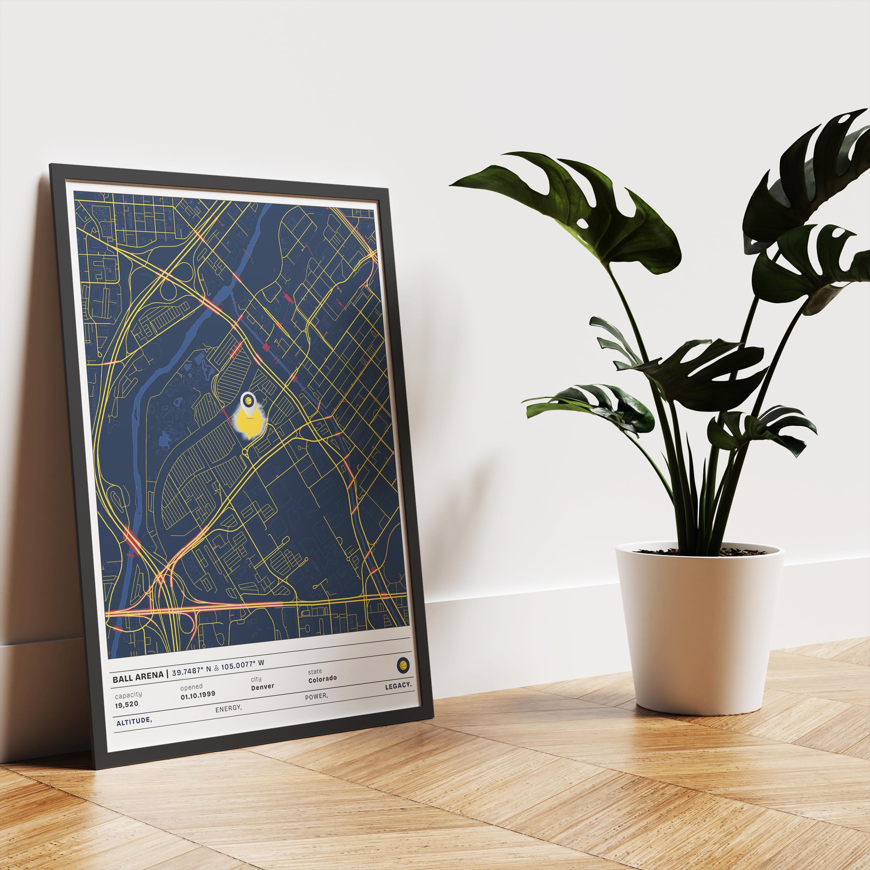 Ball Arena NBA Stadium Poster: Aesthetic Home Office Nuggets Decor ...