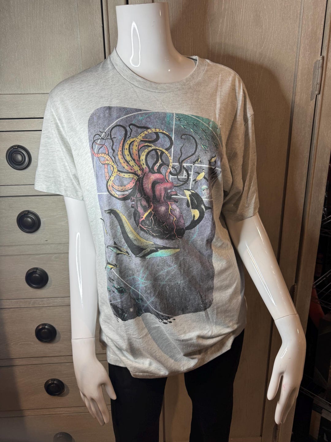 NEW Light Gray 100% Cotton Medium Earthbound T-shirt - Etsy
