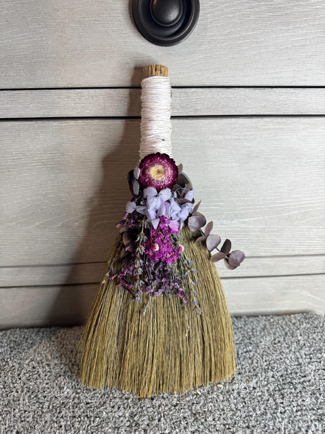 12" Altar Besom Made With Real Dried Flowers/witch Besom - Etsy