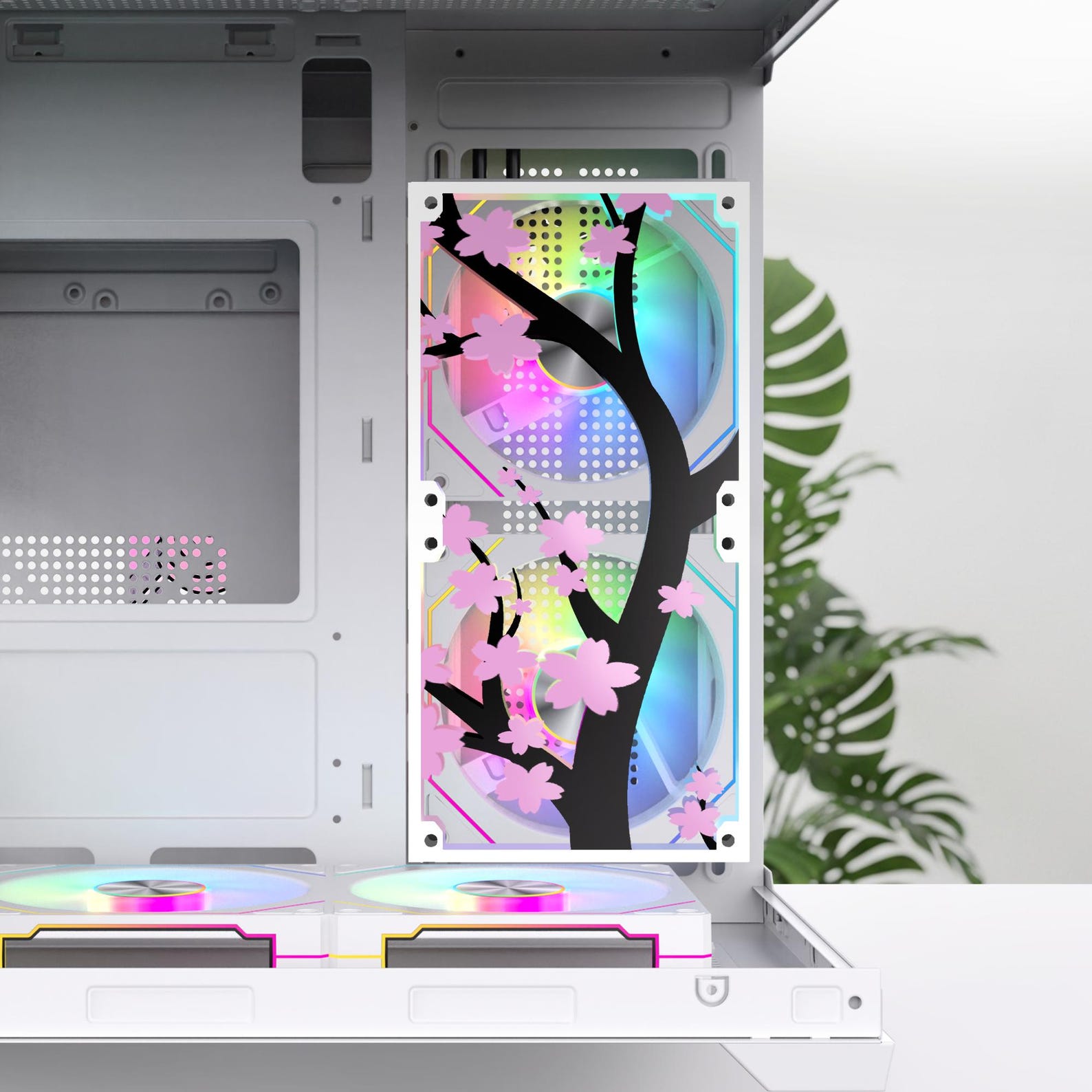 Sakura Cherry Blossom PC Fan Cover: Custom 3D Printed Grill - 120mm ...