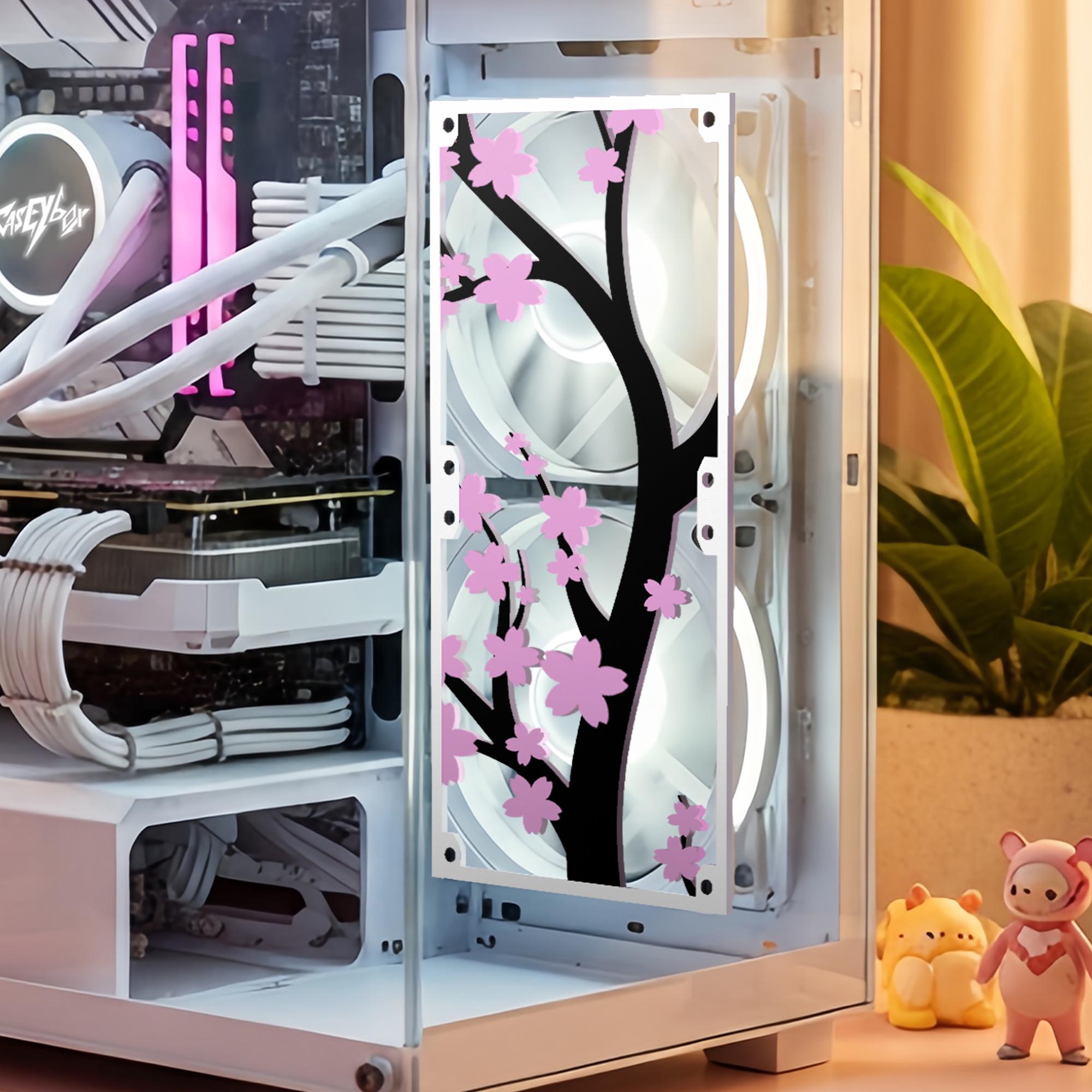 Sakura Cherry Blossom PC Fan Cover: Custom 3D Printed Grill - 120mm ...