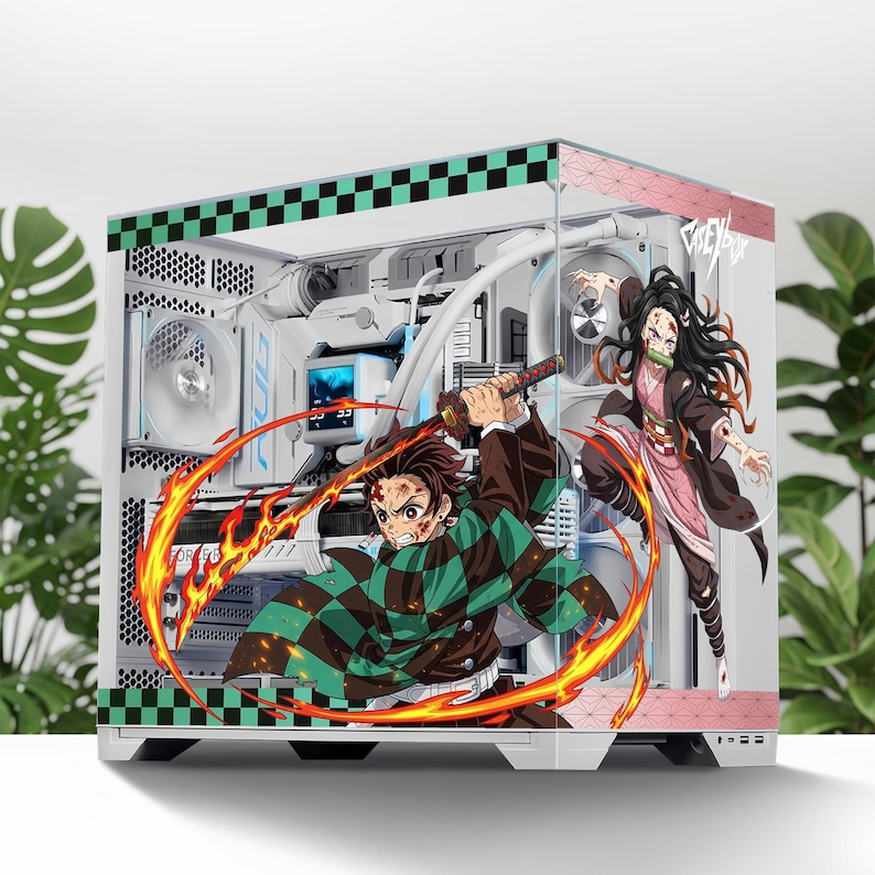 Demon Slayer PC Case Skin, Sticker - Tanjiro Nezuko Anime Gaming Pc ...