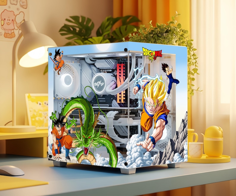 Dragon Ball PC Case Skin, Sticker - Goku Anime Gaming Pc Decal, Gift ...