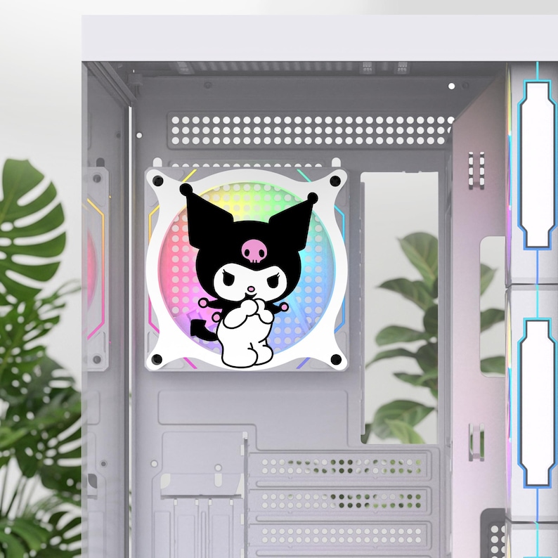 Kuromi PC Fan Grill Cover 120mm Custom 3D Printed Anime Shroud for ...