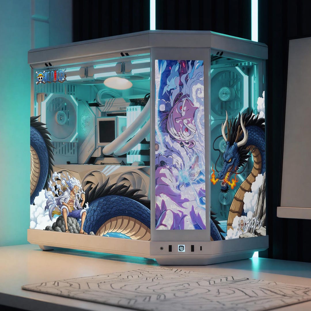 One Piece PC Case Sticker - Easy Install Gaming PC Anime Decal - Etsy