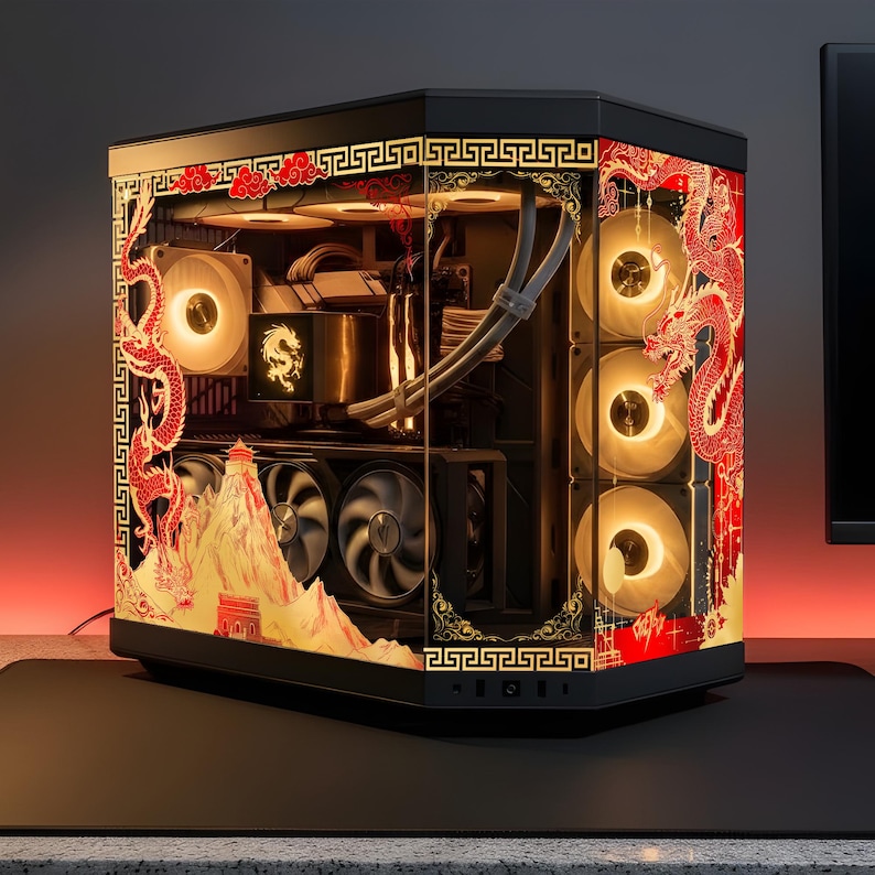 Ancient Dragon PC Case Skin, Sticker - Special Edition Gaming Pc, Decal ...