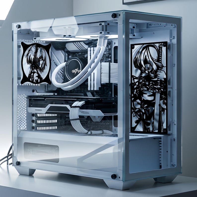 Nier Automata 2B Fan Grill: Custom Anime PC Case Fan Cover - Etsy