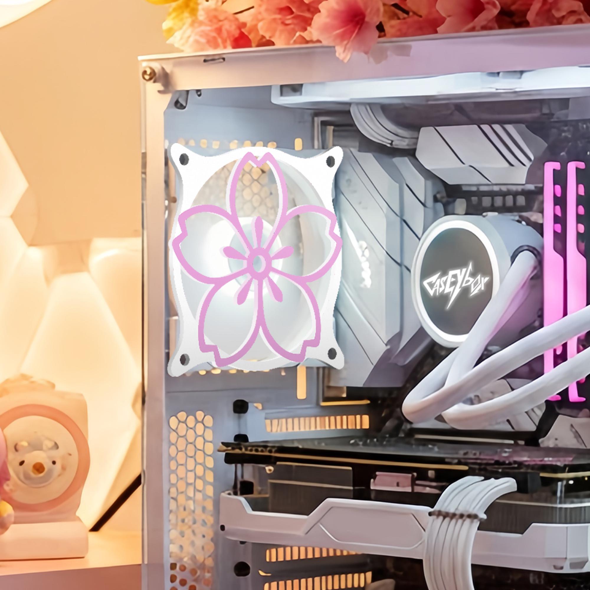 Sakura Cherry Blossom PC Fan Cover: Custom 3D Printed Grill - 120mm ...