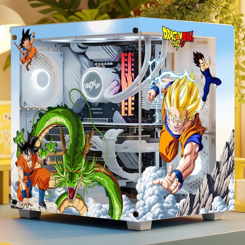 Dragon Ball PC Case Skin, Sticker - Goku Anime Gaming Pc Decal, Gift ...